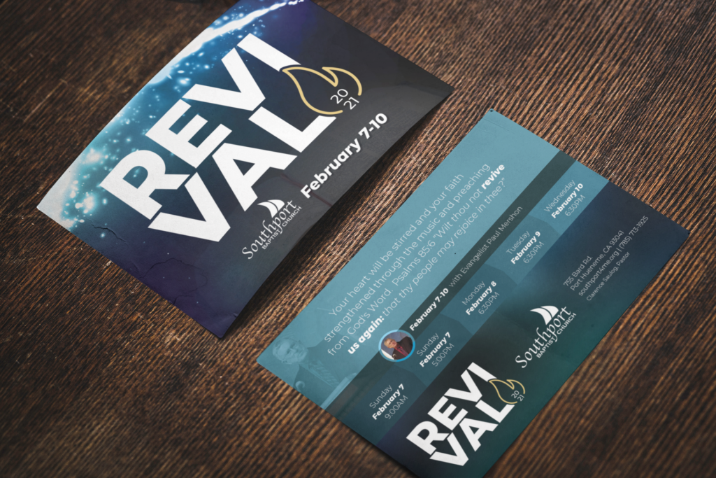 Southport Revival Invite - Compel Graphics & Printing